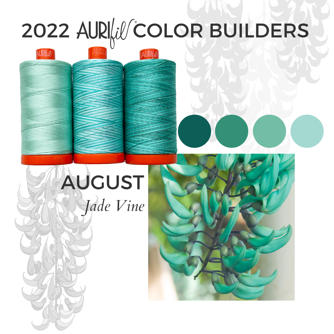 AURIFIL - Thread Color Builder FLORA: AUGUST Strongylondon Macrobotrys ...