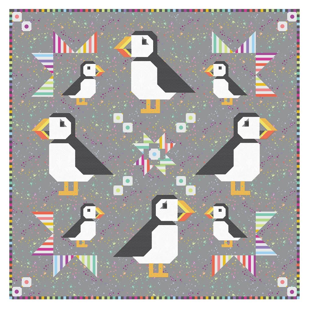 Art East Quilting Co - Tula Pink - Graywork - Puffin Star Quilt Kit ...