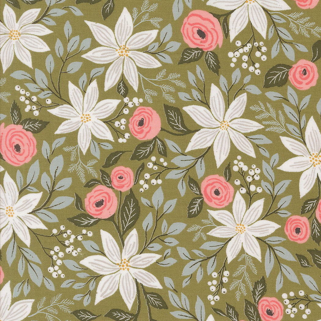 LELLA BOUTIQUE - Berry & Pine - Poinsettia Party Florals, Sage ...