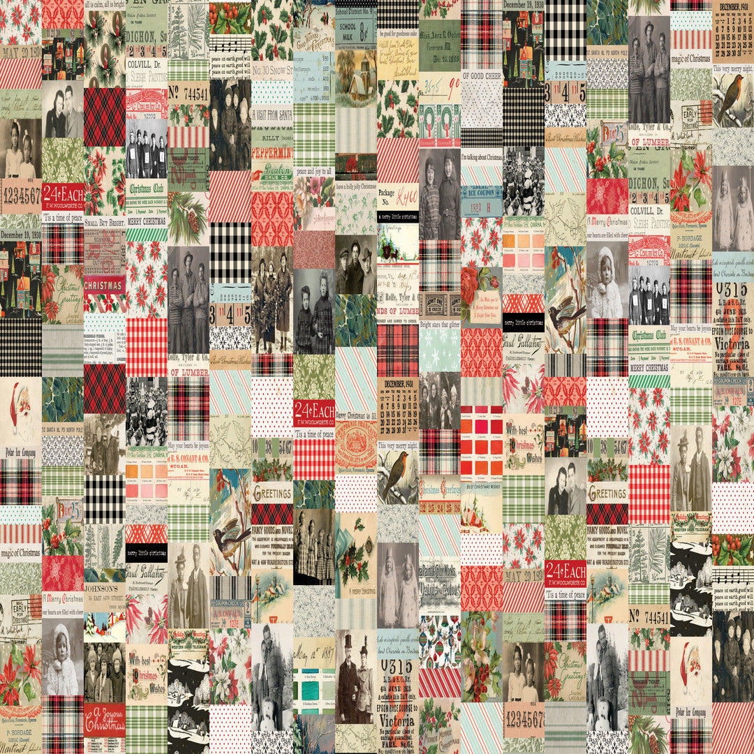 TIM HOLTZ - PALETTE SEASONAL CANVAS CLOTH - Christmas Collage ...