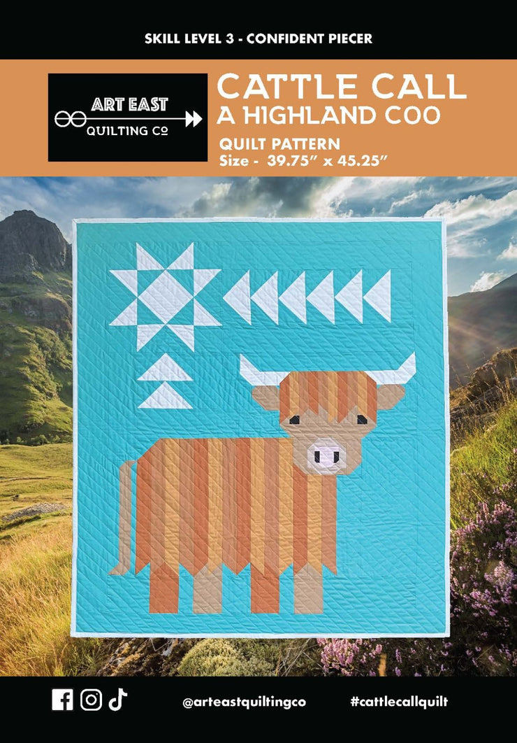 Art East Quilting Co - Cattle Call - A Highland Coo Quilt Pattern ...