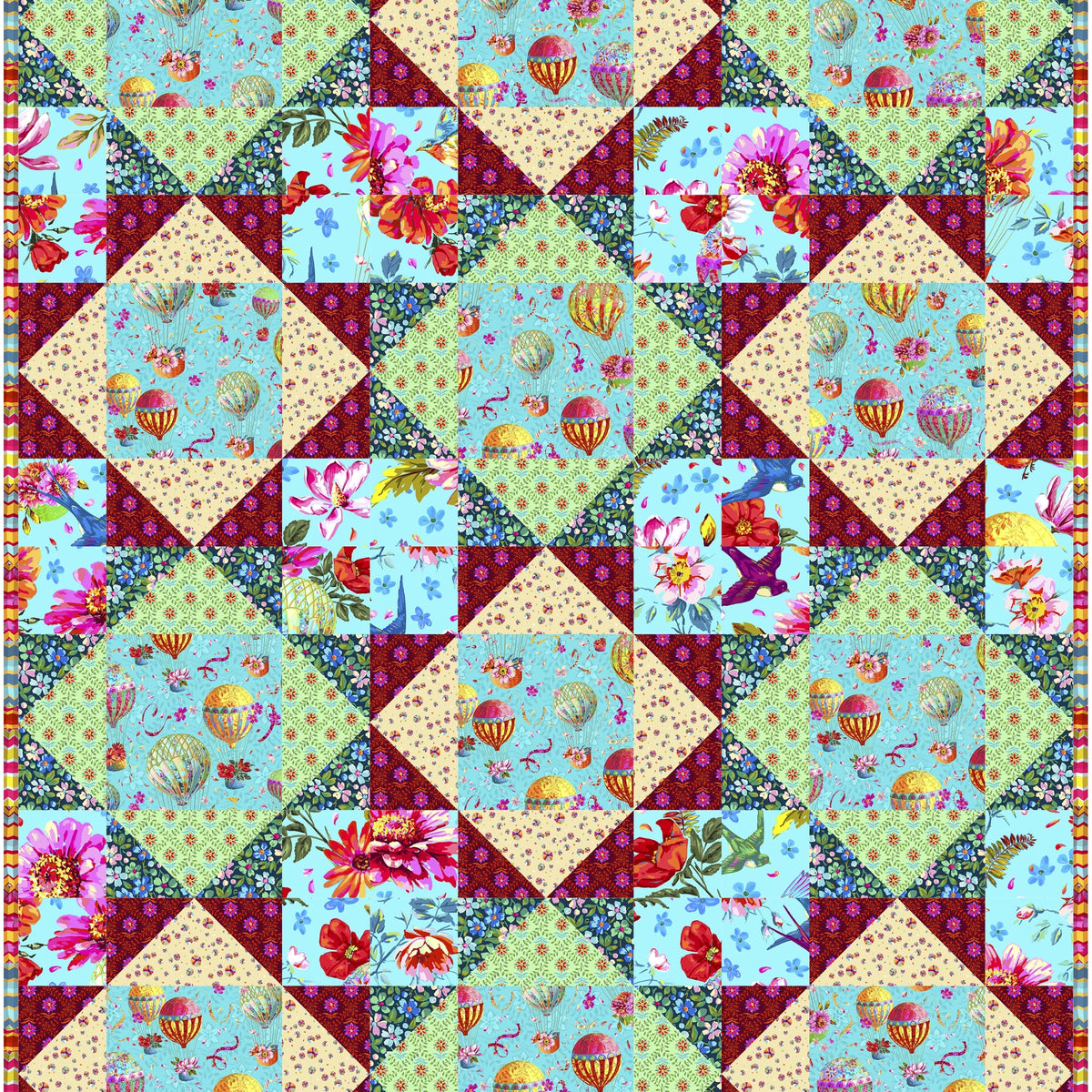 ODILE BAILLOEUL - FESTIVAL - Duffy Quilt Kit – Artistic Quilts with ...