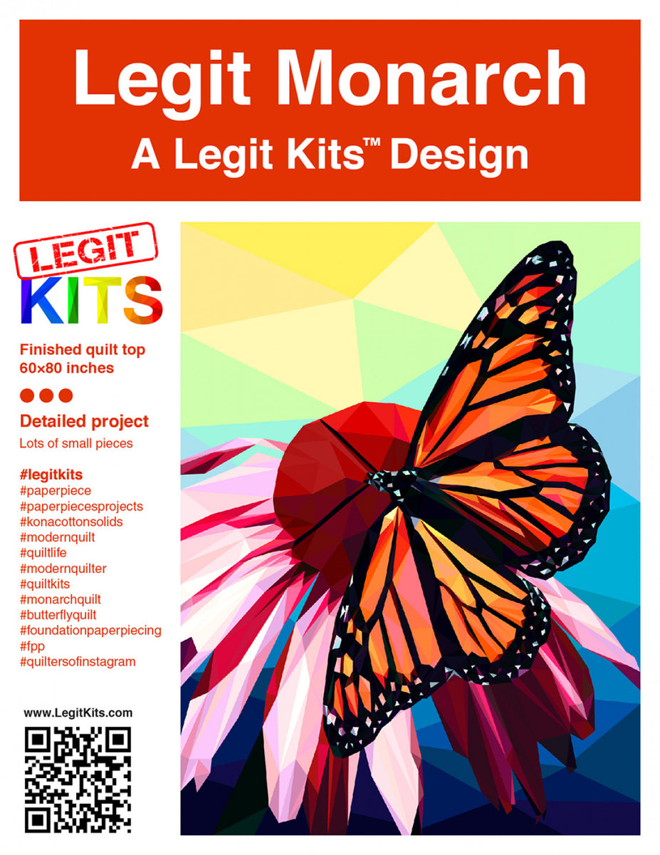 LEGIT KITS - Legit Monarch Pattern – Artistic Quilts with Colors Inc.