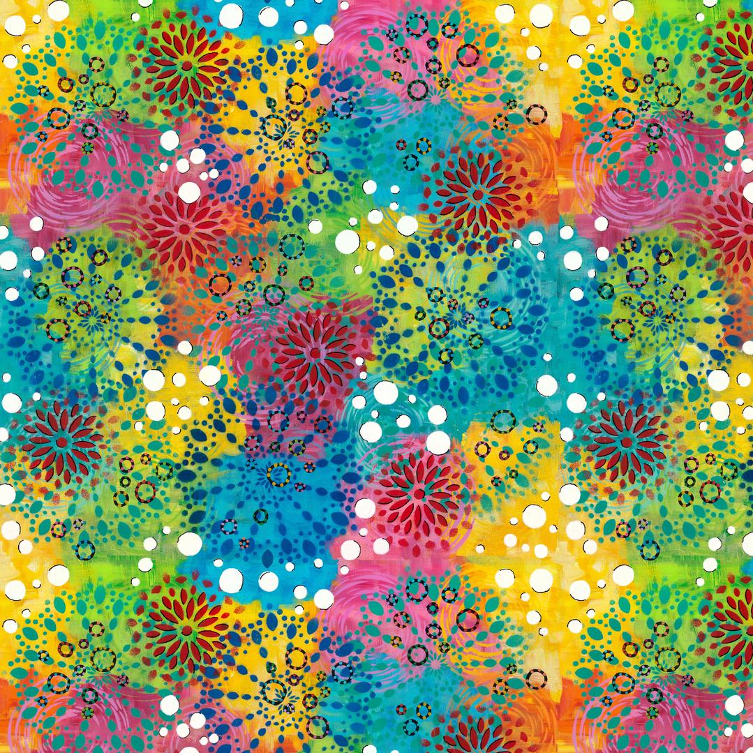 SUE PENN - SODA POP - Bubbly, Multi – Artistic Quilts with Colors Inc.