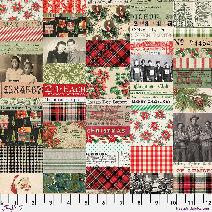 TIM HOLTZ - PALETTE SEASONAL CANVAS CLOTH - Christmas Collage ...