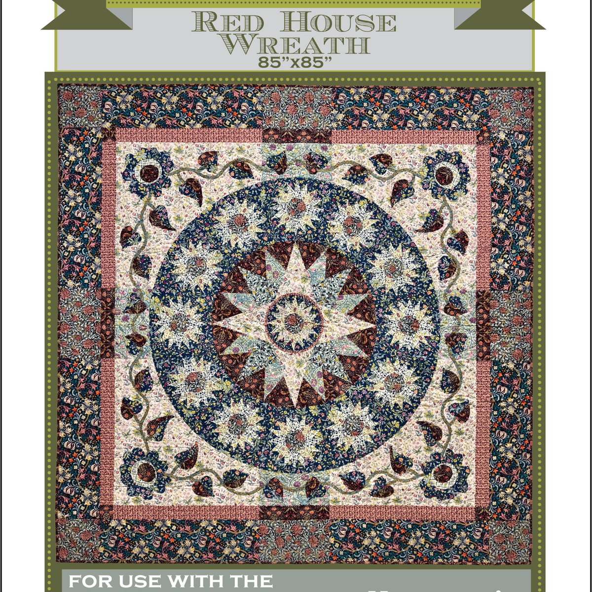 ROBIN RUTH DESIGNS - Red House Wreath Pattern – Artistic Quilts with ...