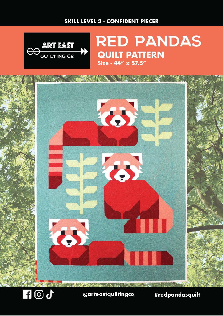 Art East Quilting Co - Red Pandas – Artistic Quilts with Colors Inc.