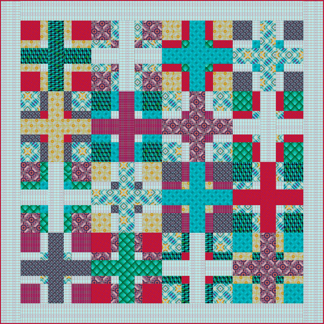 BILLY REUE - MOSAIC - STAYING POSITIVE QUILT – Artistic Quilts with ...