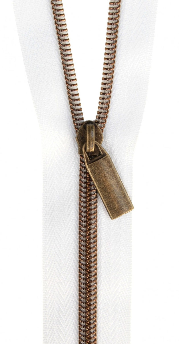 Sallie Tomato - Zipper By The Yard - #5 White Nylon Coil Zippers ...