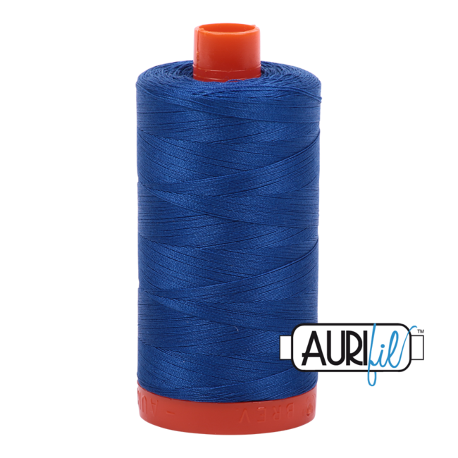 AURIFIL - Mako 50 wt - LARGE SPOOLS, 1422 yards, 2735 Medium Blue ...