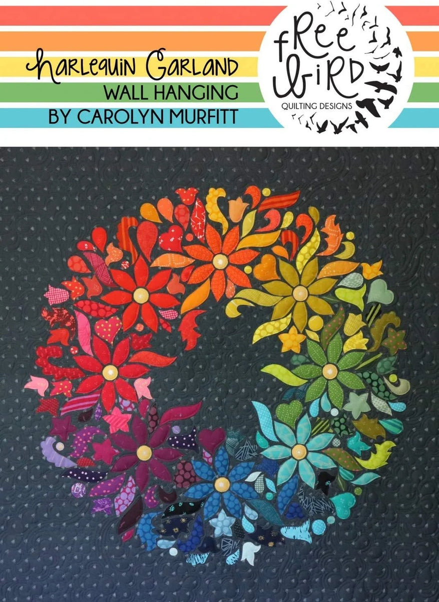 FREE BIRD QUILT DESIGNS - Harlequin Garland Quilt Pattern – Artistic ...