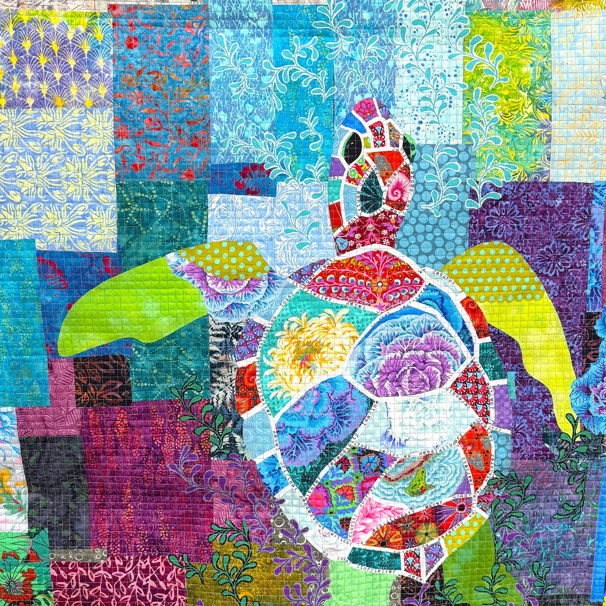 Laura Heine - Seawell Collage Quilt Kit – Artistic Quilts with Colors Inc.