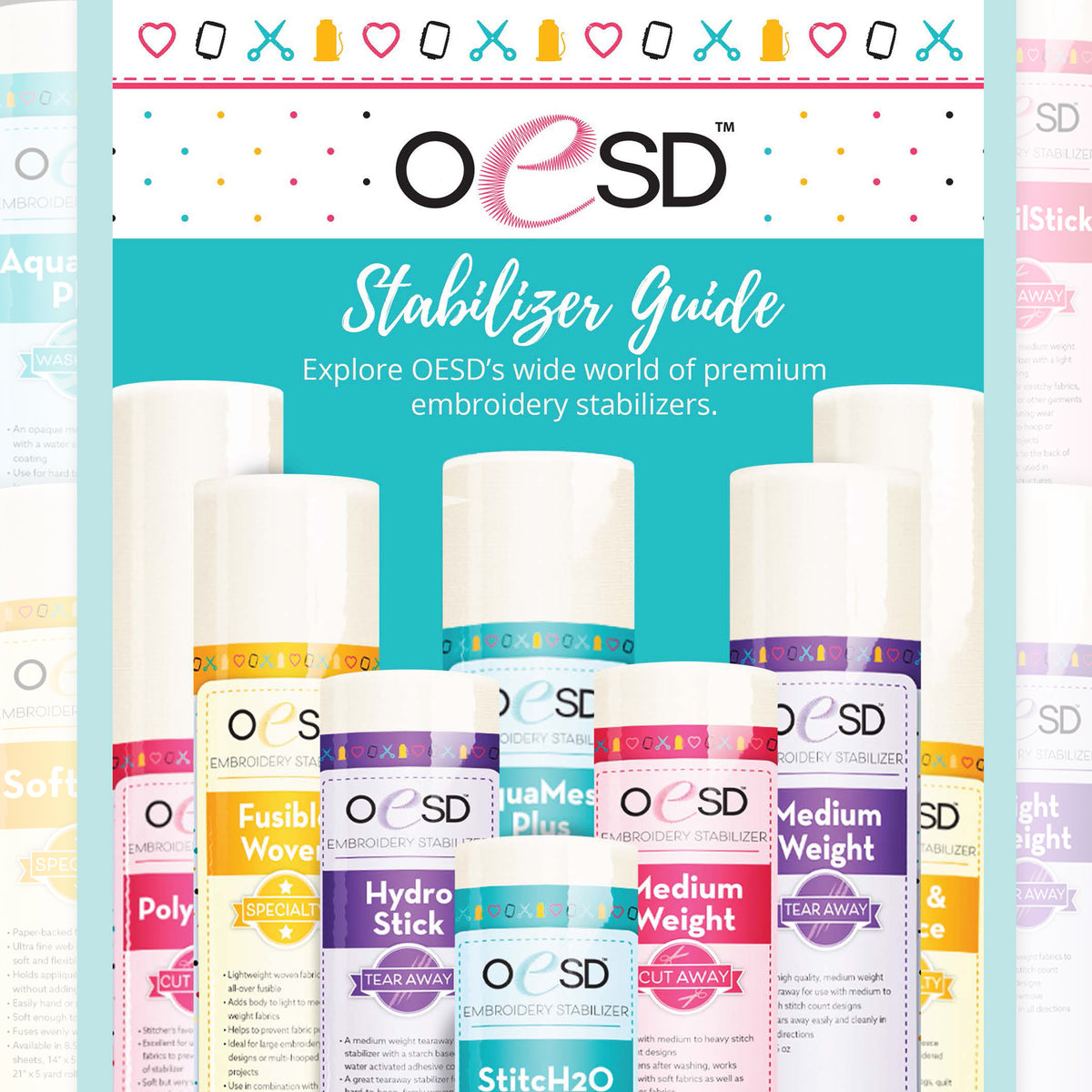 OESD - Stabilizer Brochure w/ Samples – Artistic Quilts with Colors Inc.