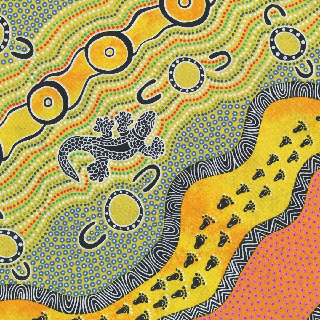 ABORIGINAL DESIGNS - Mulaka Hunting Yellow by Heather Kenedy – Artistic ...